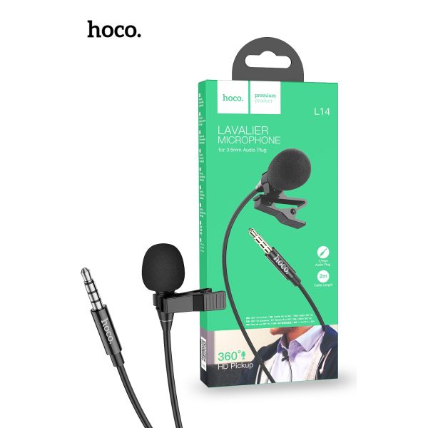 Hoco L14 3.5mm To Microphone - Black | Goodstuff Australia