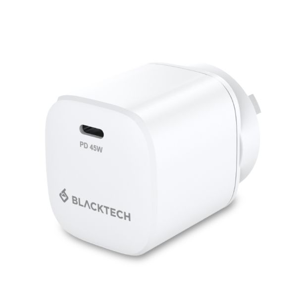 BLACKTECH USB-C 45W PD GaN Charger - For iPhone 16 and Samsung SUPER F ...