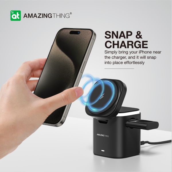AMAZINGTHING Thunder Pro Mag 5-IN-1 PD55W Charging Station with Stand ...