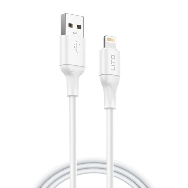 LITO LD06 USB-A To Lightning Fast Charging PVC Cable 100cm - White ...