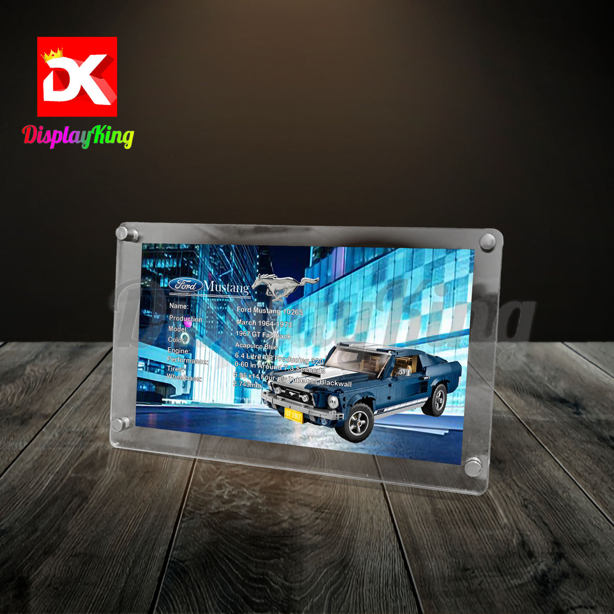 Display King - Acrylic photo frame for Lego Ford Mustang 10265 ...