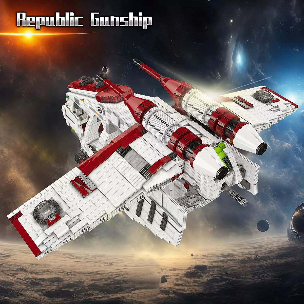 Mould King 21066 Republic Gunship LAAT-1 Display Model Kit for Adults ...