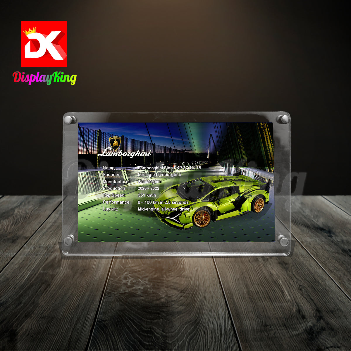 Display King - Acrylic photo frame for Lego Lamborghini Sian FKP 37 42 ...