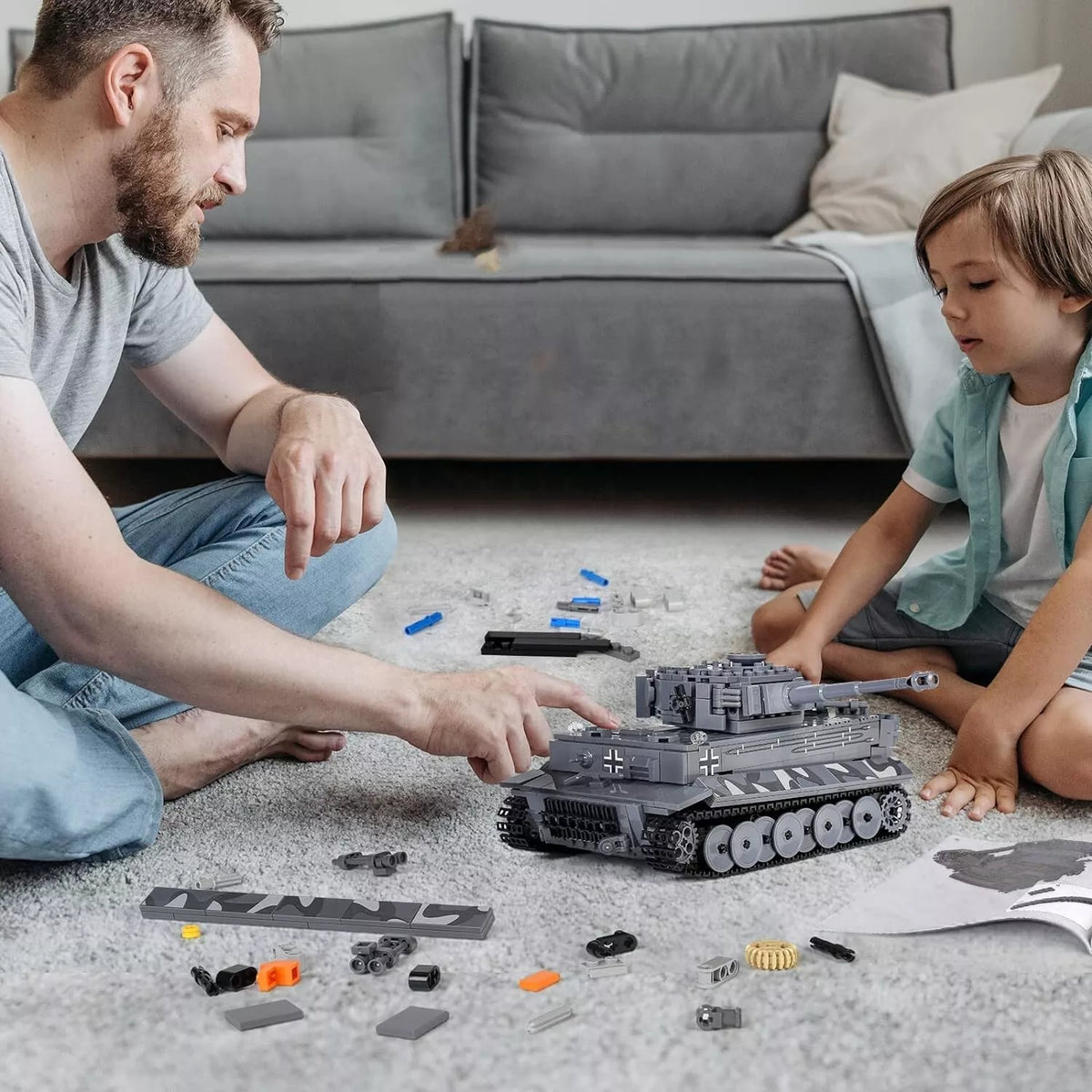 Mould King 20014 Tiger Tank Building Blocks Military Vehicle Model wit ...