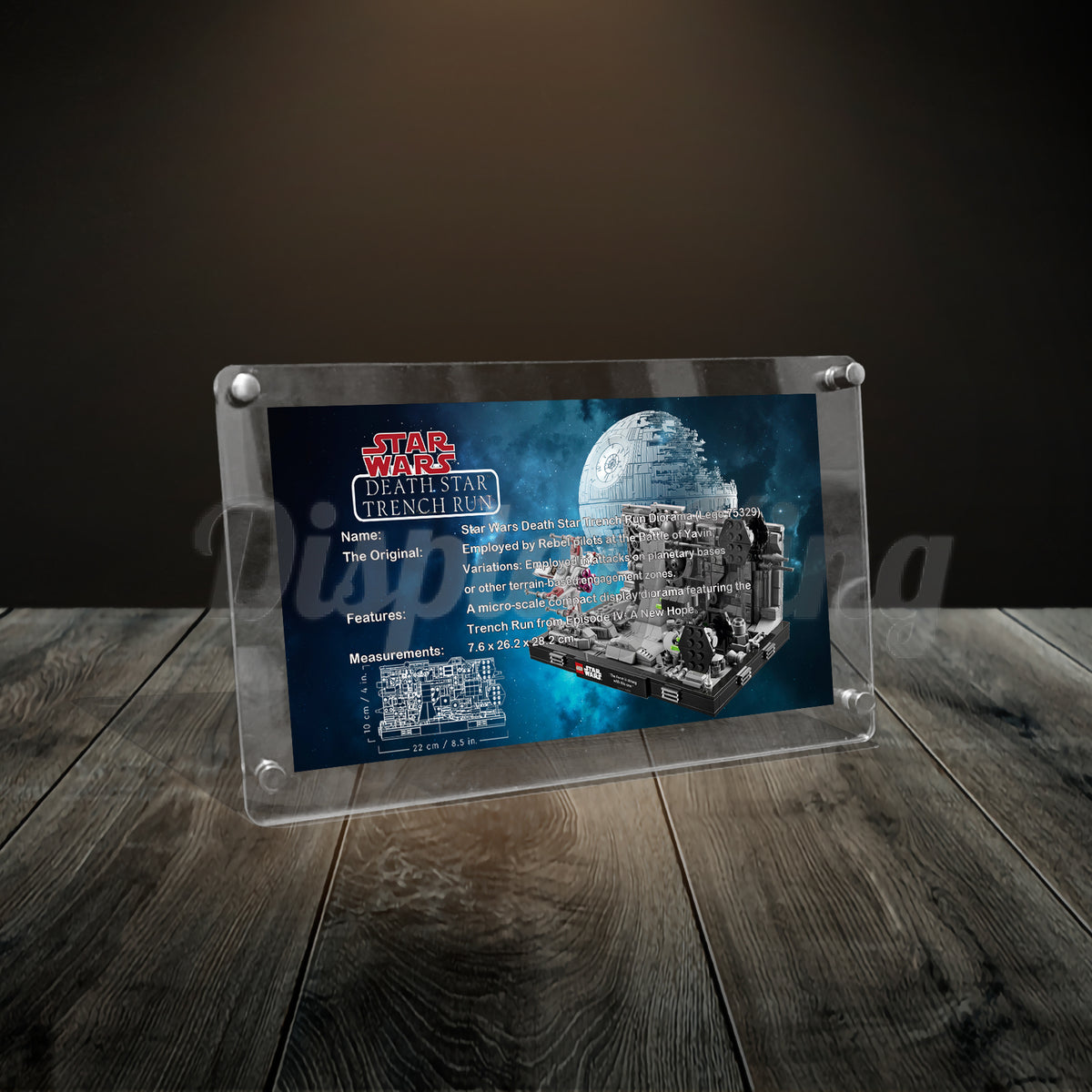 Display King - Acrylic photo frame for Lego Death Star Trench Run Dior ...
