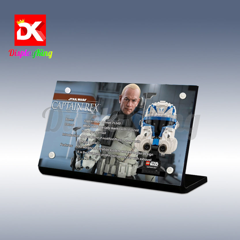 Display King - Acrylic display plaque for Lego Captain Rex Helmet 7534 ...