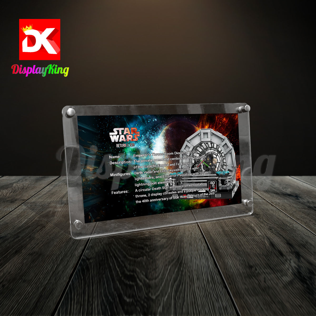 Display King - Acrylic photo frame for Lego Emperor's Throne Room Dior ...