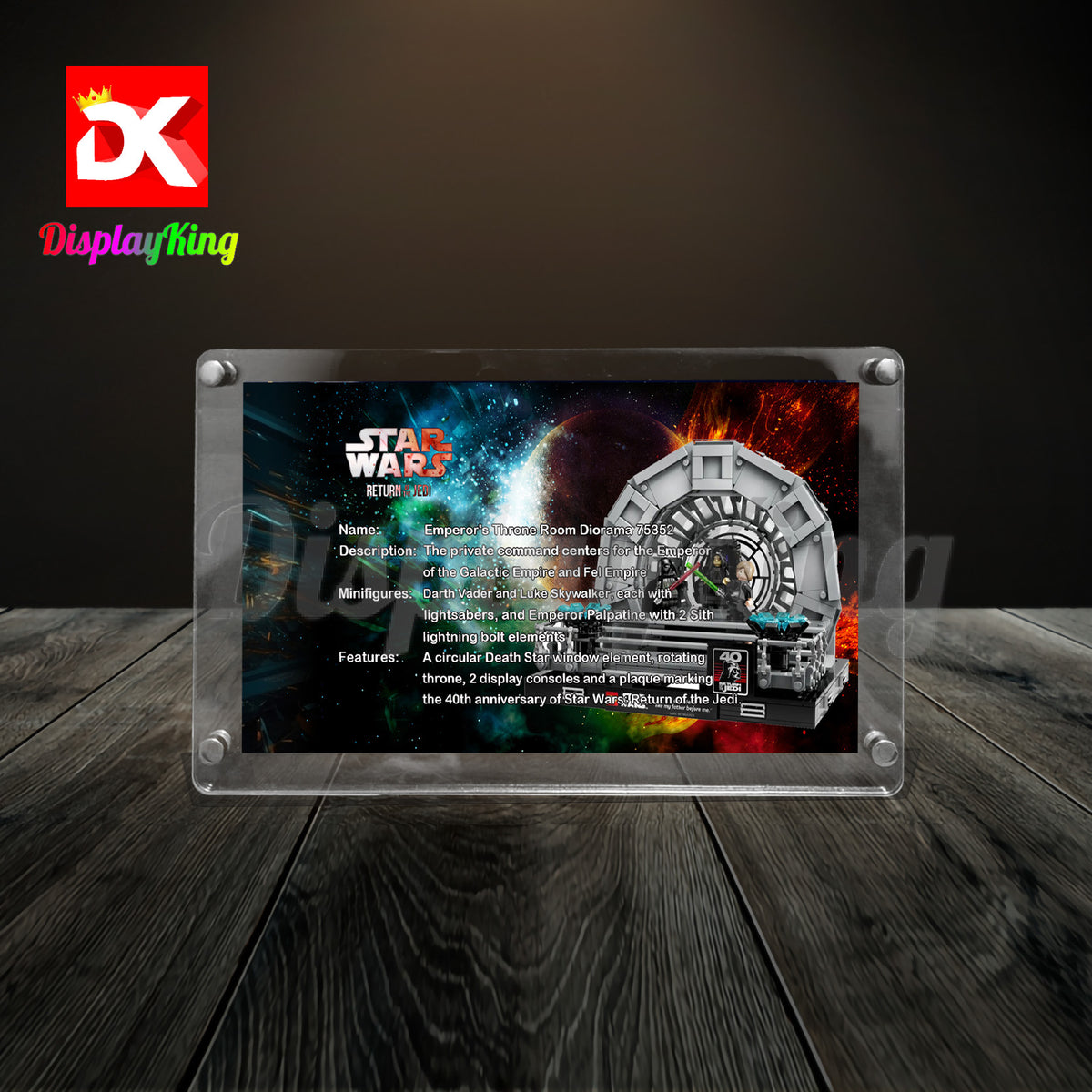 Display King - Acrylic photo frame for Lego Emperor's Throne Room Dior ...