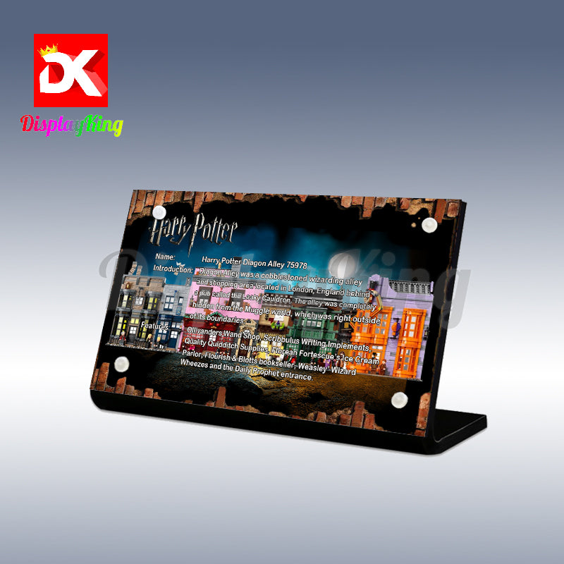 Display King - Acrylic display plaque for Lego Diagon Alley 75978 ...