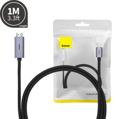 Baseus High Definition Series Graphene Type-C to HDMI 4K Adapter Cable ...