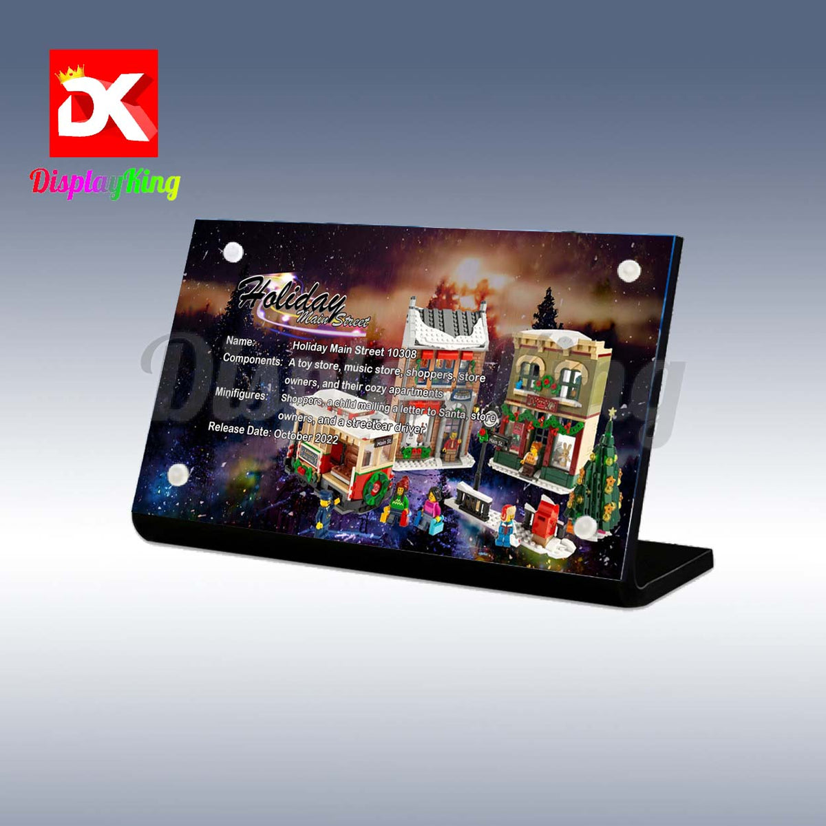 Display King - Acrylic display plaque for Lego Holiday Main Street 103 ...