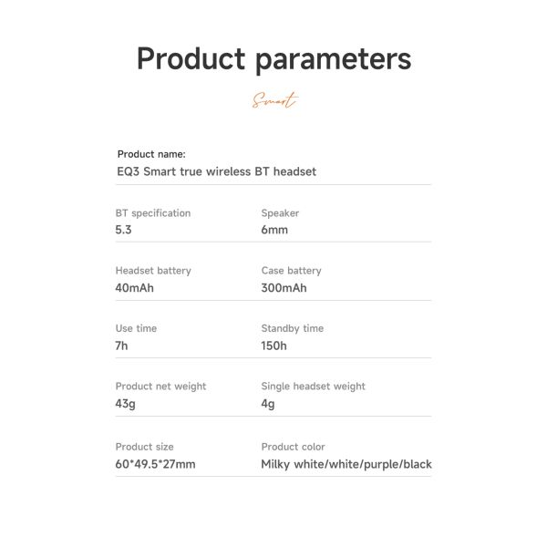 Hoco EQ3 7 Hours Smart True Wireless Earphones | Goodstuff Australia