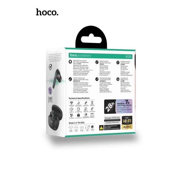 Hoco EQ5 Energy ANC ENC Noise Cancelling True Wireless Bluetooth Heads ...