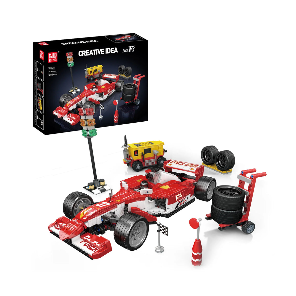 Mould King 10035 F1 Pit Stop Scene Model Building Set | 1,603 Pcs ...