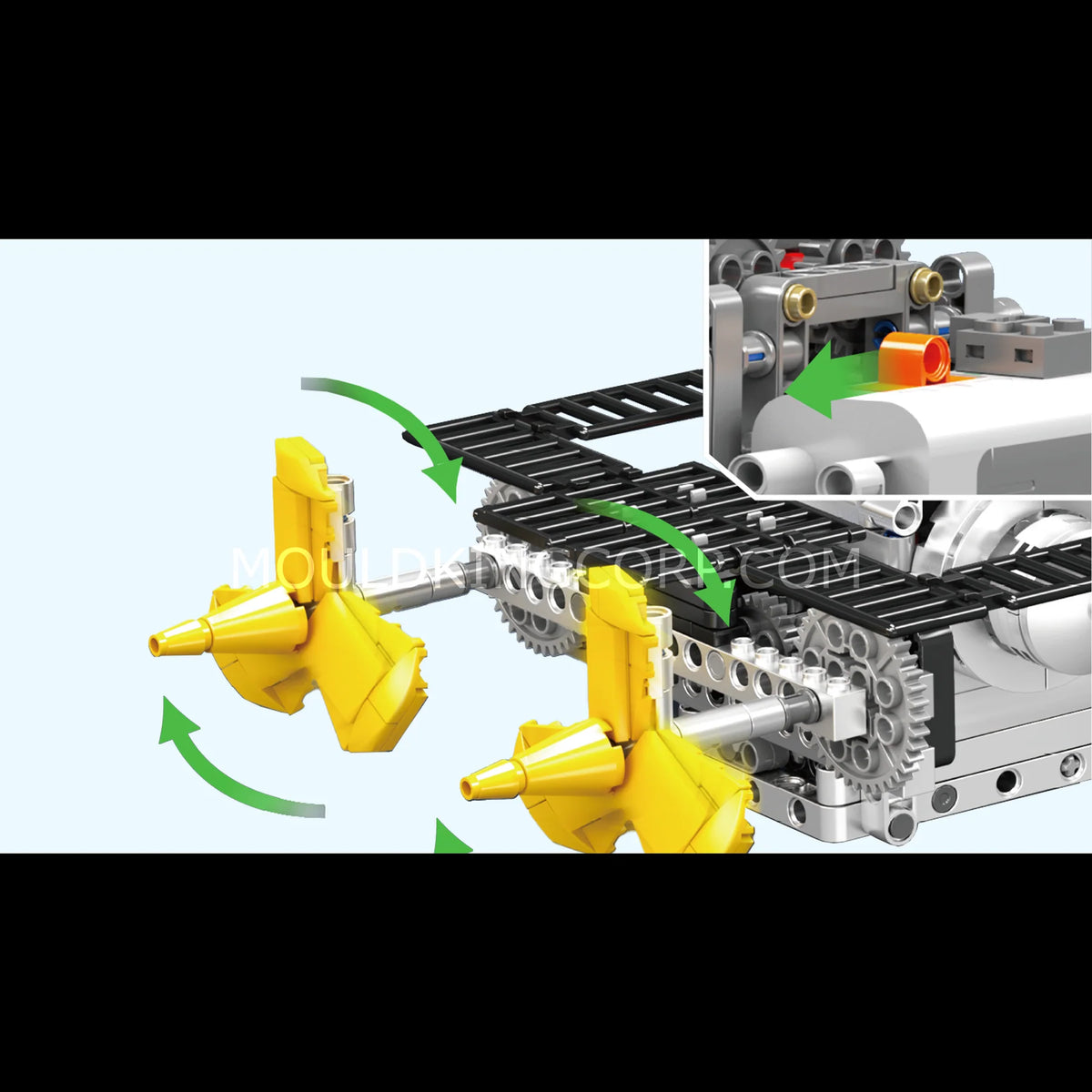 Mould King 10209 Inline 6-Cylinder Aircraft Carrier Engine Building Se ...