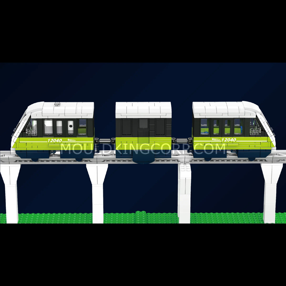 Mould King 12040 Italian Marconi Express Light Rail Train Building Set ...