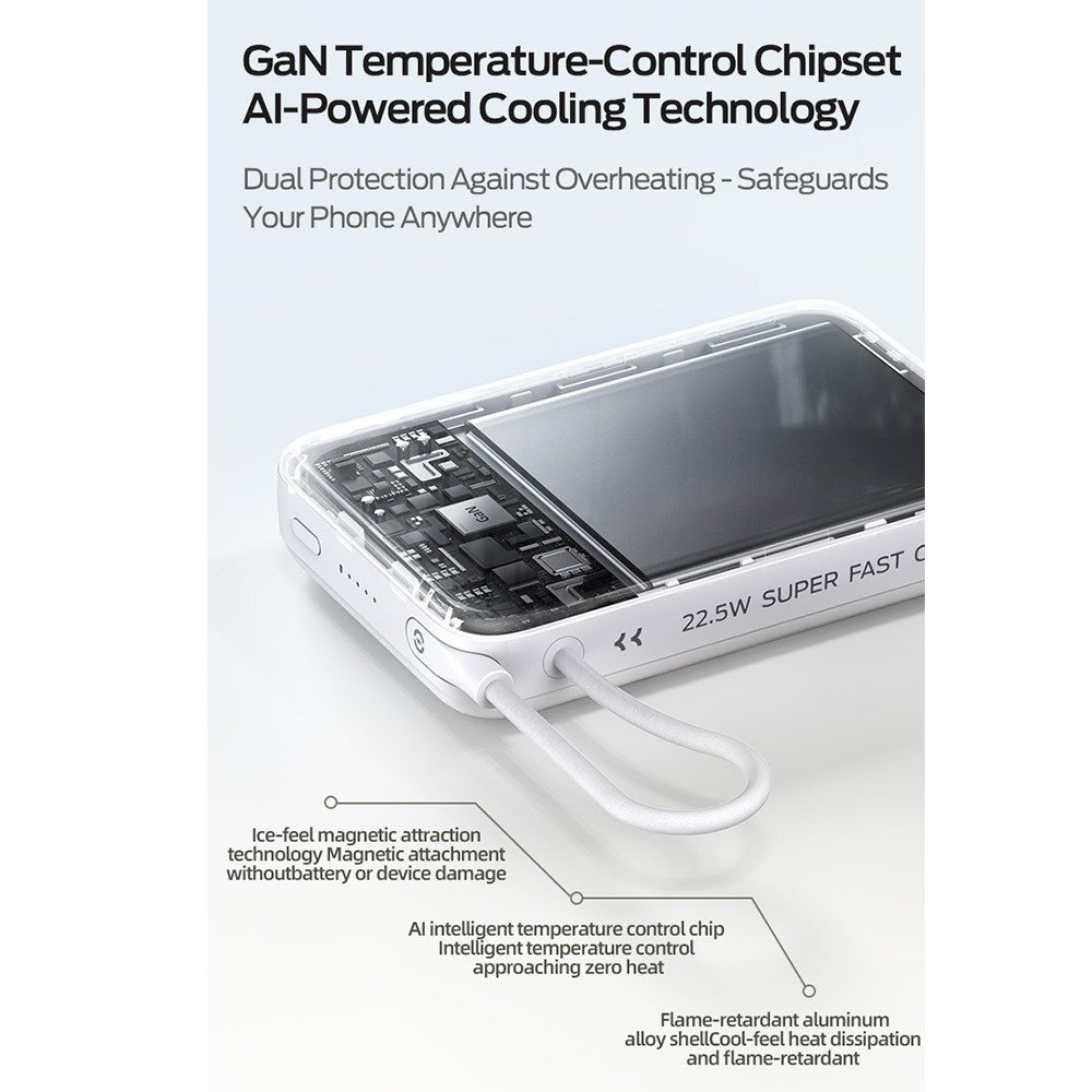 MOVE SPEED MSP16 Magnetic Wireless Charging Mobile Power Bank with Bra ...