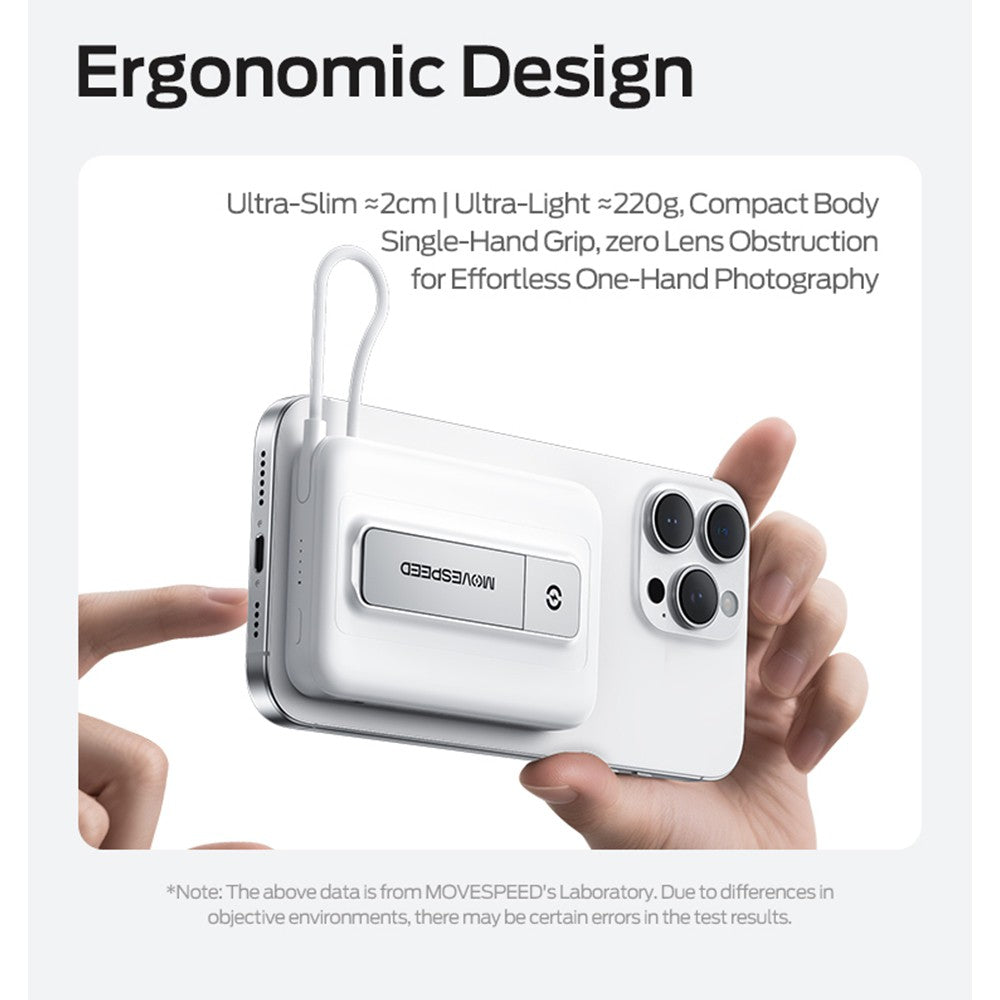 MOVE SPEED MSP16 Magnetic Wireless Charging Mobile Power Bank with Bra ...