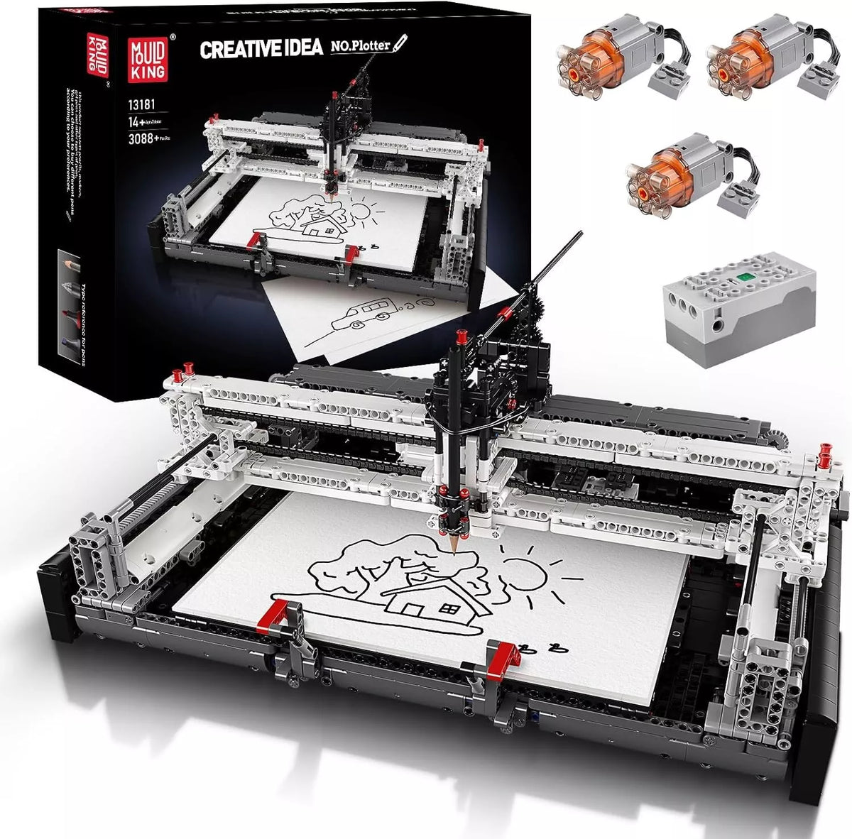 Mould King 13181 Technology Plotter Kit for Adults Building Block Toy ...