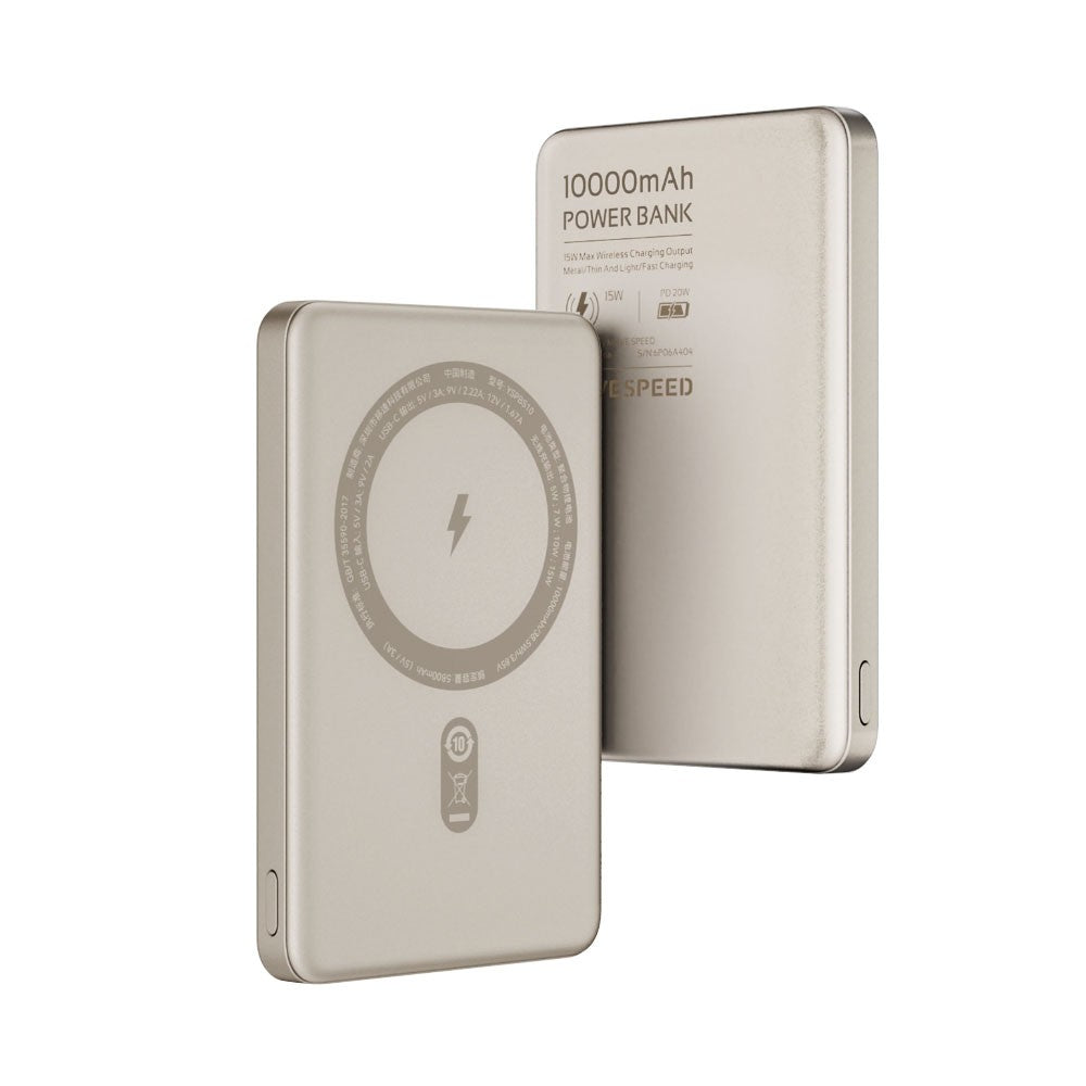 MOVE SPEED S10 Ultra-thin Titanium Magnetic Power Bank 10000mAh PD20W ...